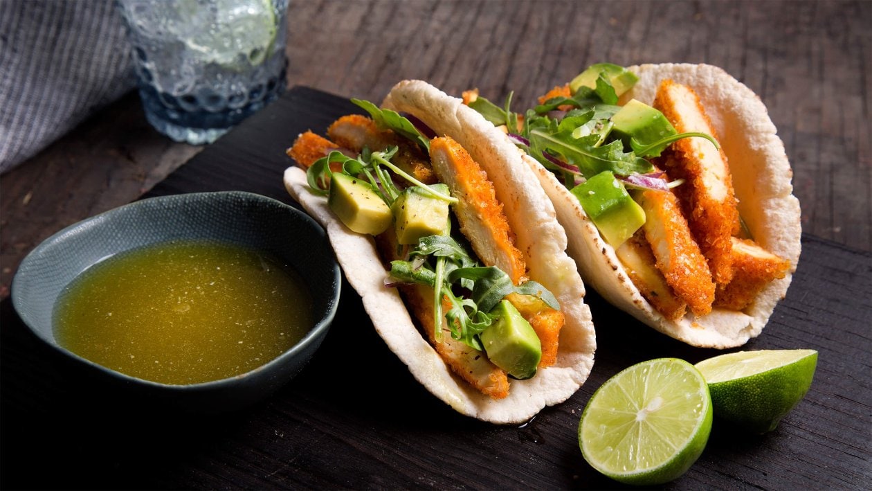 Taco Árabe con Pechuga Crispy - Receta
